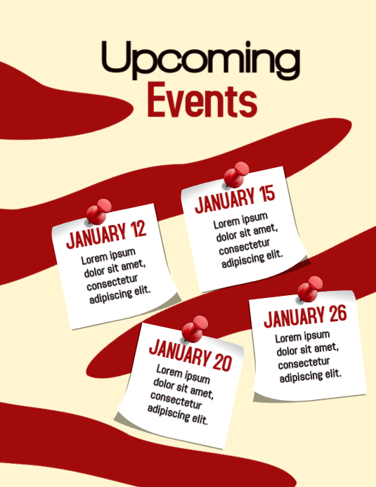 Upcoming Events Flyer Template | PosterMyWall
