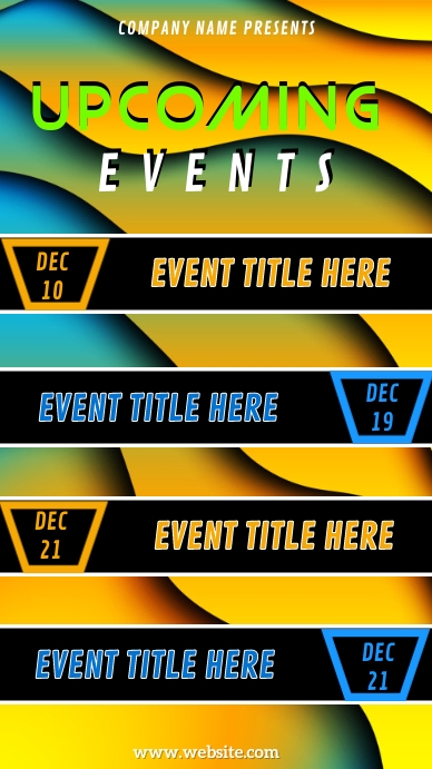 Upcoming events flyer Template | PosterMyWall