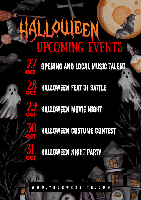 Copia de Upcoming Events Halloween | PosterMyWall