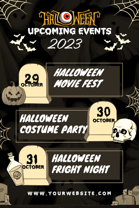 Upcoming Events Halloween Template | PosterMyWall