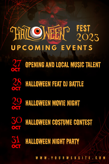 Copy of Upcoming Events Halloween Fest | PosterMyWall