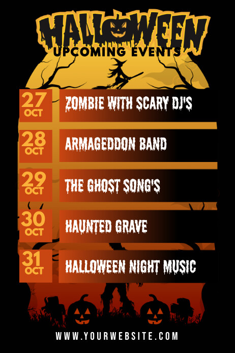 Copy of Upcoming Events Halloween Fest | PosterMyWall