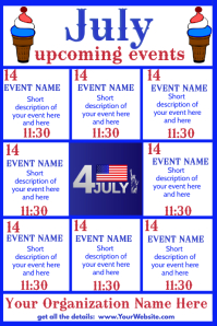 Upcoming Events -July Template | PosterMyWall