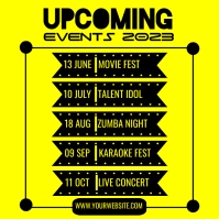 Upcoming events instagram post template. (1) | PosterMyWall