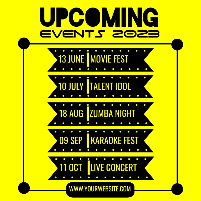 Upcoming Events Instagram Template | PosterMyWall