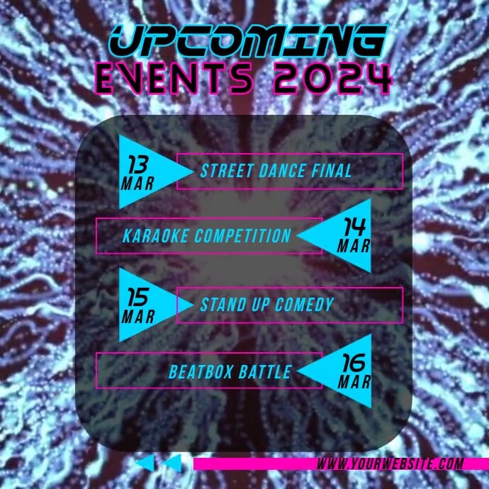 Upcoming Events Instagram Template | PosterMyWall