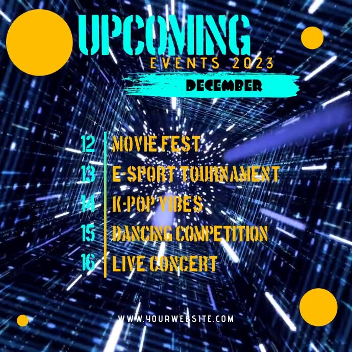 Plantilla de Upcoming Events Instagram | PosterMyWall