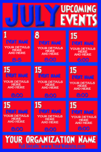 67,920+ july event calendar Customizable Design Templates | PosterMyWall