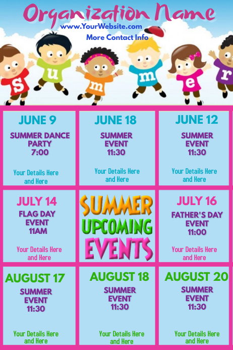 Summer Events Template | PosterMyWall