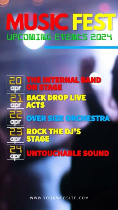 Upcoming Events Live Music Template | PosterMyWall