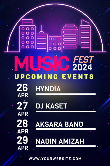 Upcoming Events Live Music Template | PosterMyWall