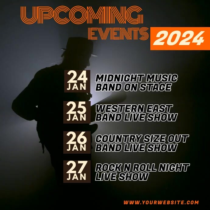 Upcoming Events Live Music Template | PosterMyWall