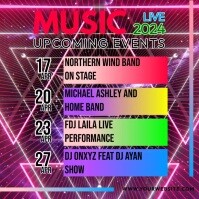 Upcoming Events Live Music Template | PosterMyWall