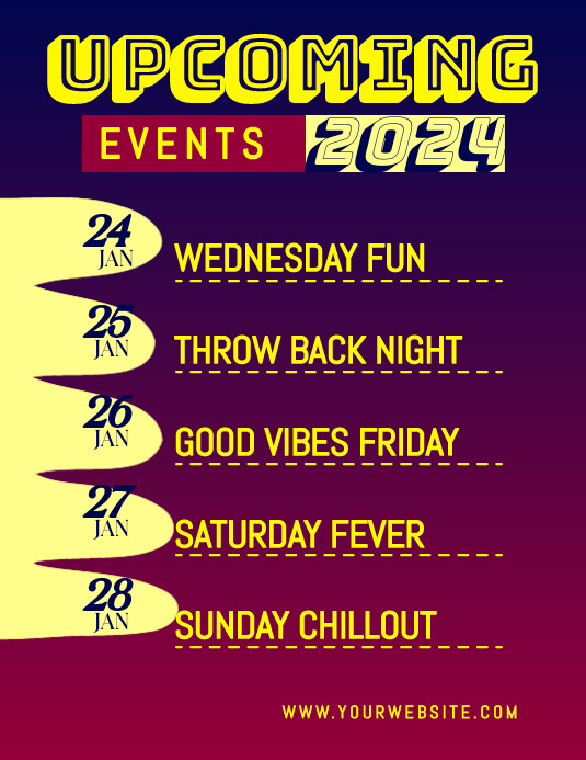 Upcoming Events Live Music Template | PosterMyWall