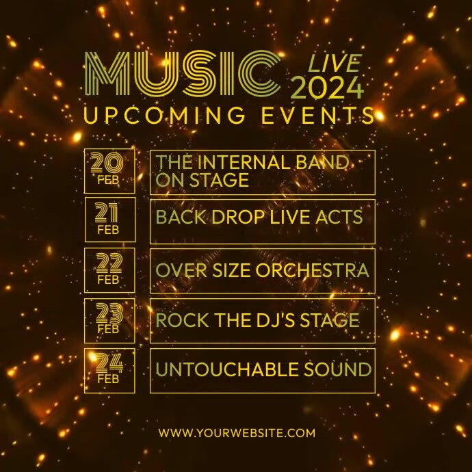 Upcoming Events Live Music Template | PosterMyWall