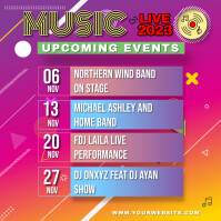 Upcoming Event Music Instagram Post Template | PosterMyWall