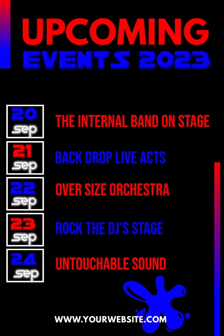 Copy of Upcoming Events Live Music Poster | PosterMyWall