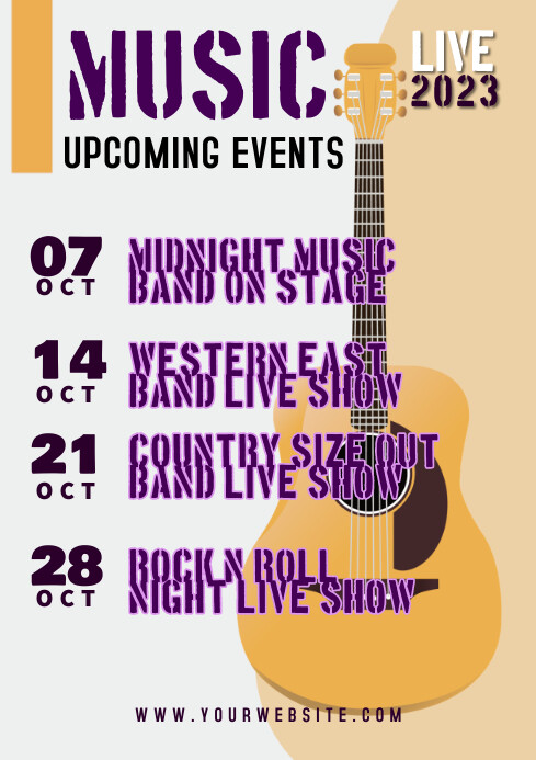 Copia de Upcoming Events Live Music Poster | PosterMyWall