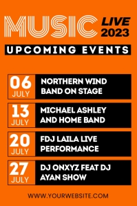 Upcoming Events Poster Template | PosterMyWall
