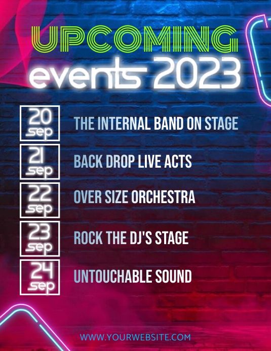 Copy of Upcoming Events Live Music Poster | PosterMyWall