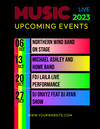 Upcoming Music Events Template | PosterMyWall