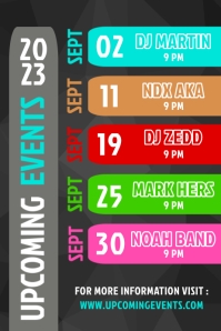 Upcoming Events Poster Template | PosterMyWall