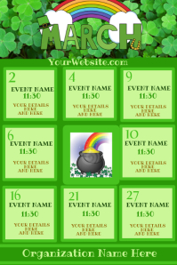 March Upcoming Events Calendar Template | PosterMyWall