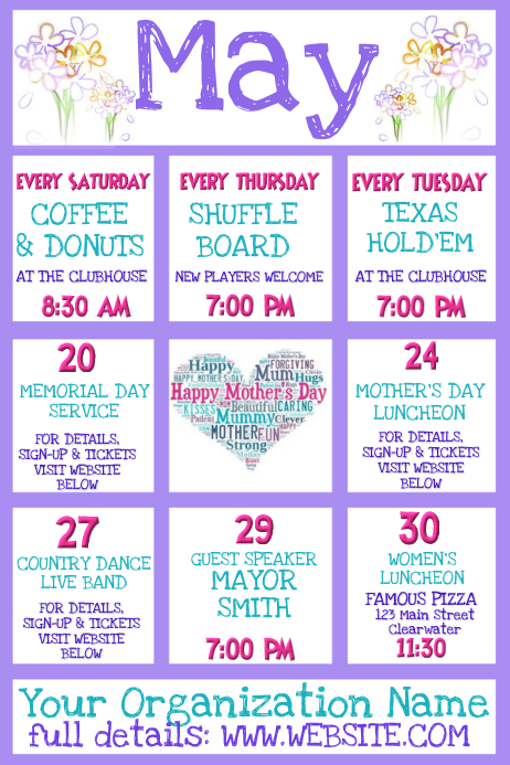 MAY Template | PosterMyWall