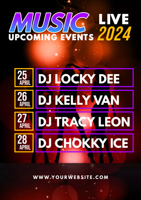 Plantilla de Upcoming Events Music | PosterMyWall