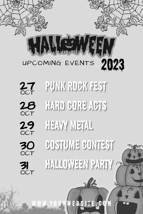 Upcoming Events Music Halloween Template | PosterMyWall