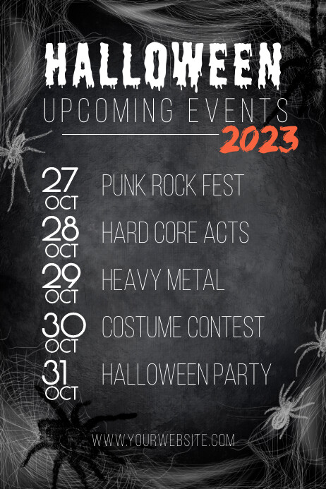 Plantilla de Upcoming Events Music Halloween | PosterMyWall