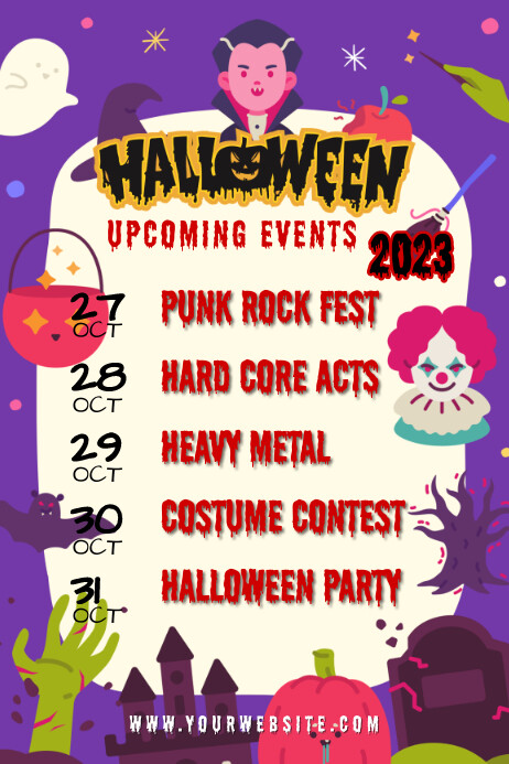 Upcoming Events Music Halloween Template | PosterMyWall