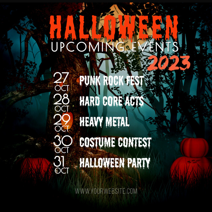 Upcoming Events Music Halloween Template | PosterMyWall