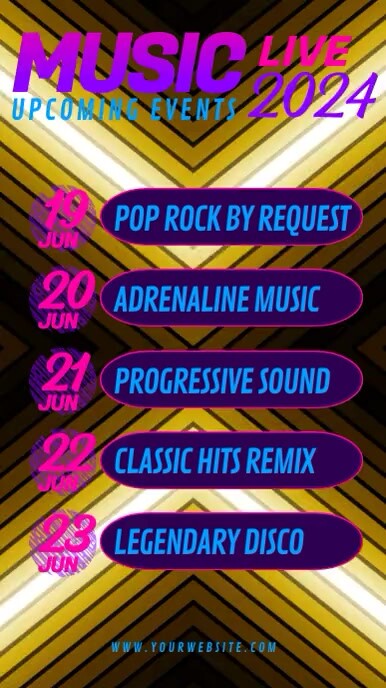 Upcoming Events Music Live Template | PosterMyWall