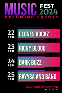 Upcoming Events Poster Template | PosterMyWall