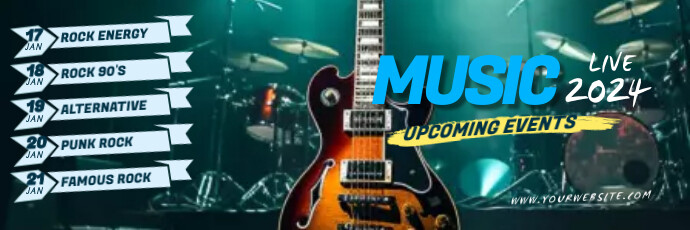 Upcoming Events Music Live Template | PosterMyWall