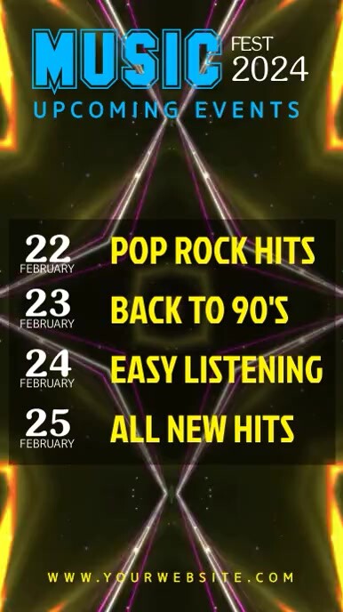 Upcoming Events Music Live Template | PosterMyWall