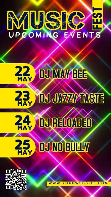 Upcoming Events Music Live Template | PosterMyWall