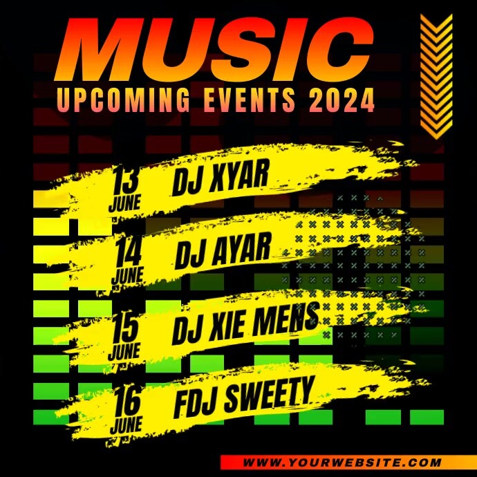 Upcoming Events Music Live Template | PosterMyWall
