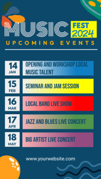 Upcoming Music Events Template | PosterMyWall