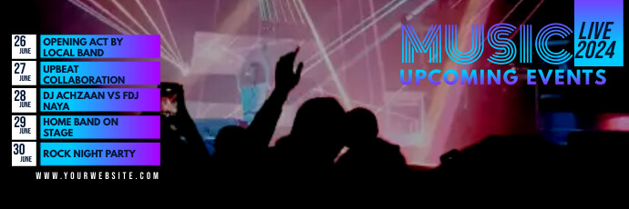Upcoming Events Music Live Template | PosterMyWall