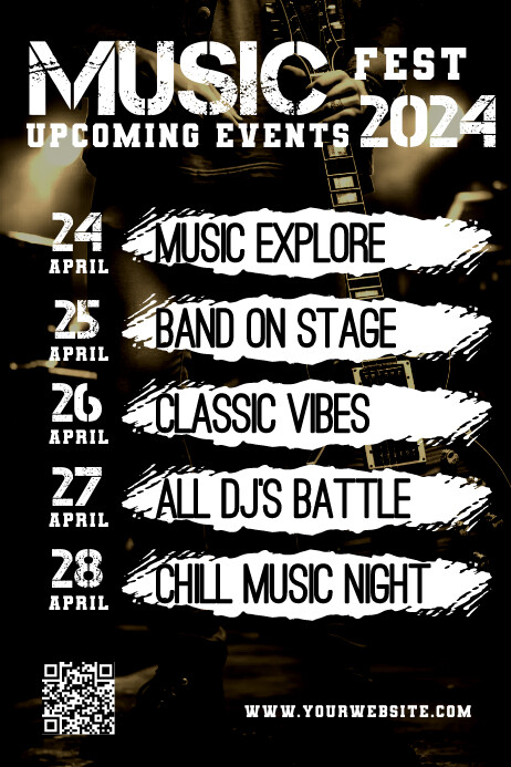 Upcoming Events Music Live Template | PosterMyWall