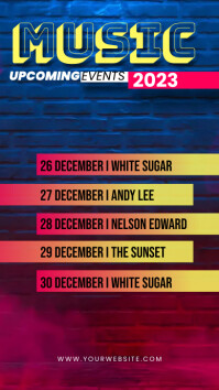 Upcoming Music Events Template | PosterMyWall
