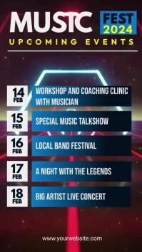 Upcoming Events Music Live Instagram Template | PosterMyWall
