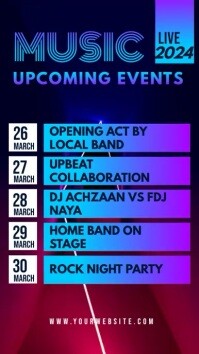 upcoming events schedule / timetable/ Event Template | PosterMyWall