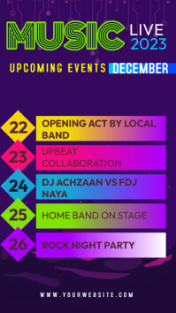 Upcoming Events Music Live Template | PosterMyWall