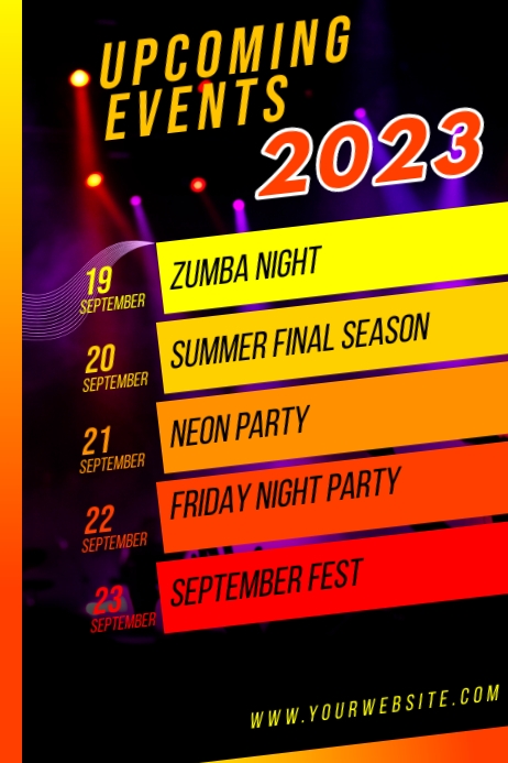 Upcoming Events Music Live Poster Template | PosterMyWall