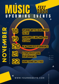 Upcoming Events Poster Template | PosterMyWall
