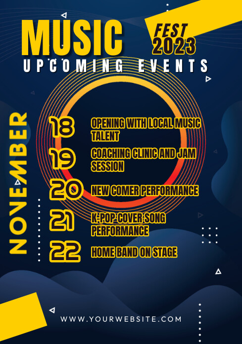 Copy of Upcoming Events Music Live Poster | PosterMyWall