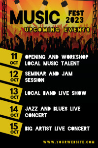 Upcoming Events Poster Template | PosterMyWall